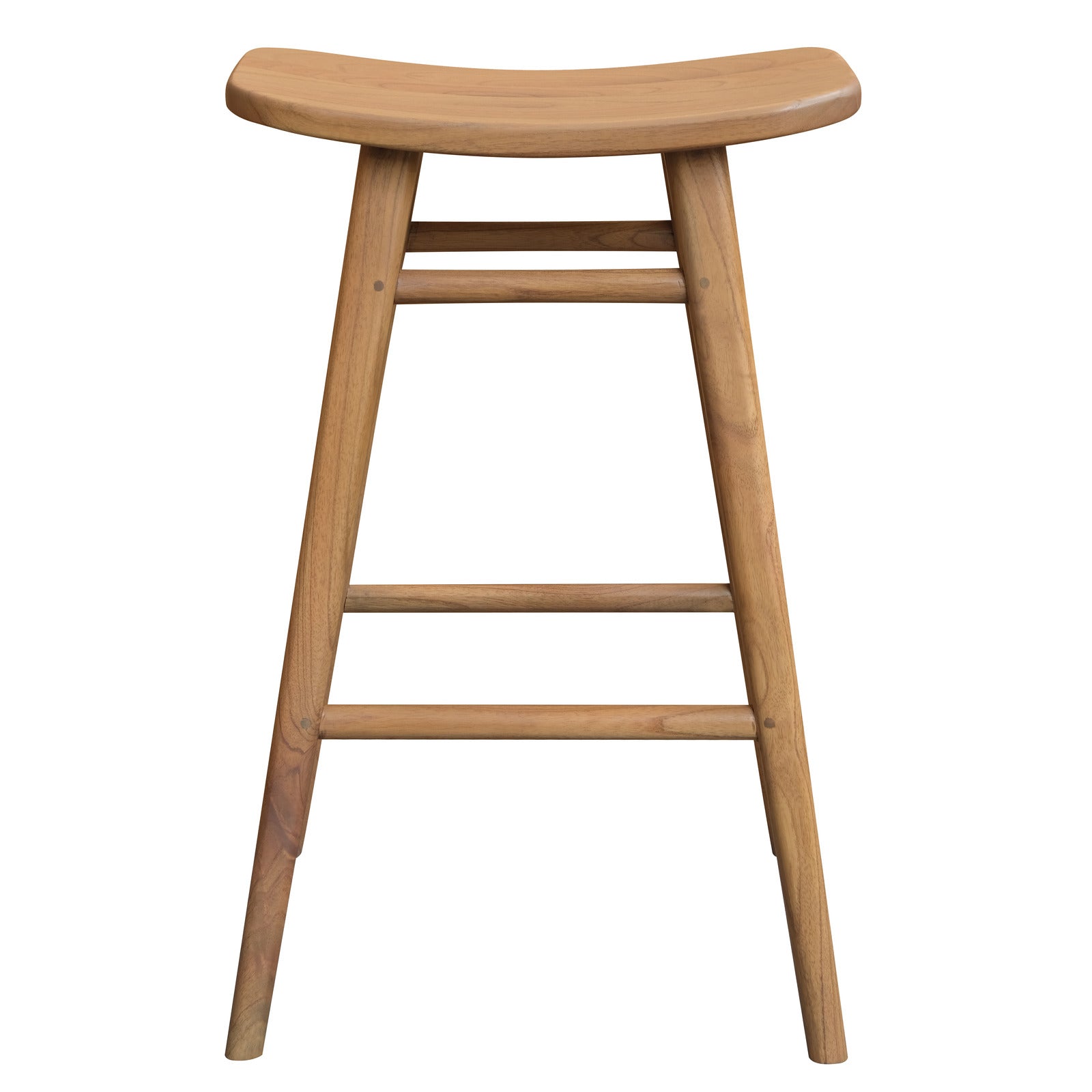 Aria Oval Solid Mindi Timber Counter Stool (Natural) – Centrum Furniture